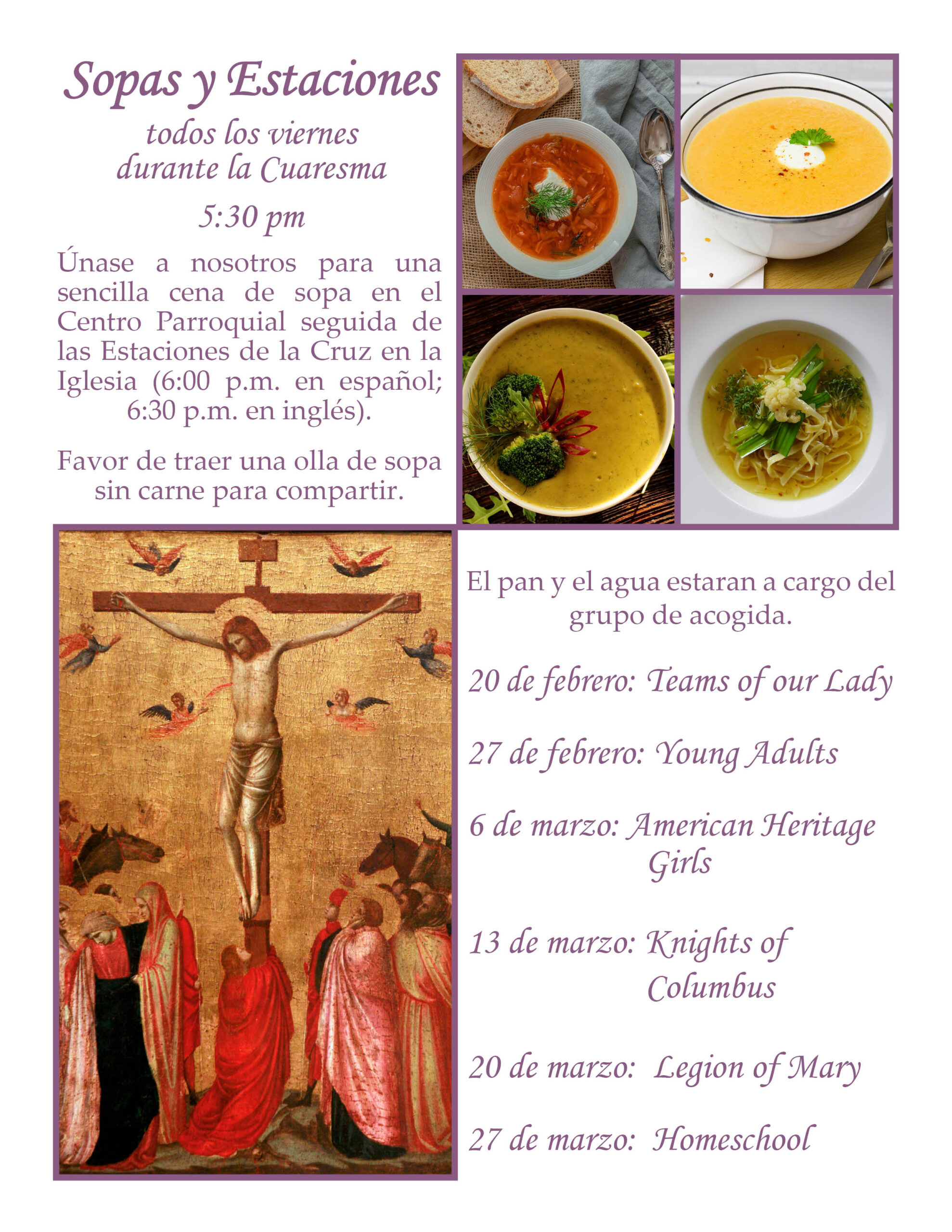 Soup and Stations 2026 Spanish – Saint Rita Catholic Church